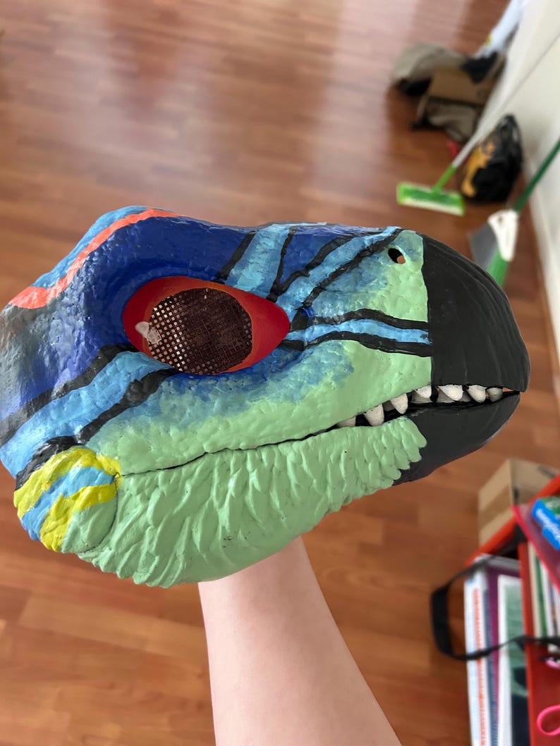 Mandarin Fish Dino Mask READY TO FUR (fully Painted, Sealed, & Prepped ...