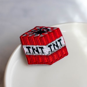 Minecraft TNT Block ,iron on Patch ,high Quality Patch,embroidery Patch ...