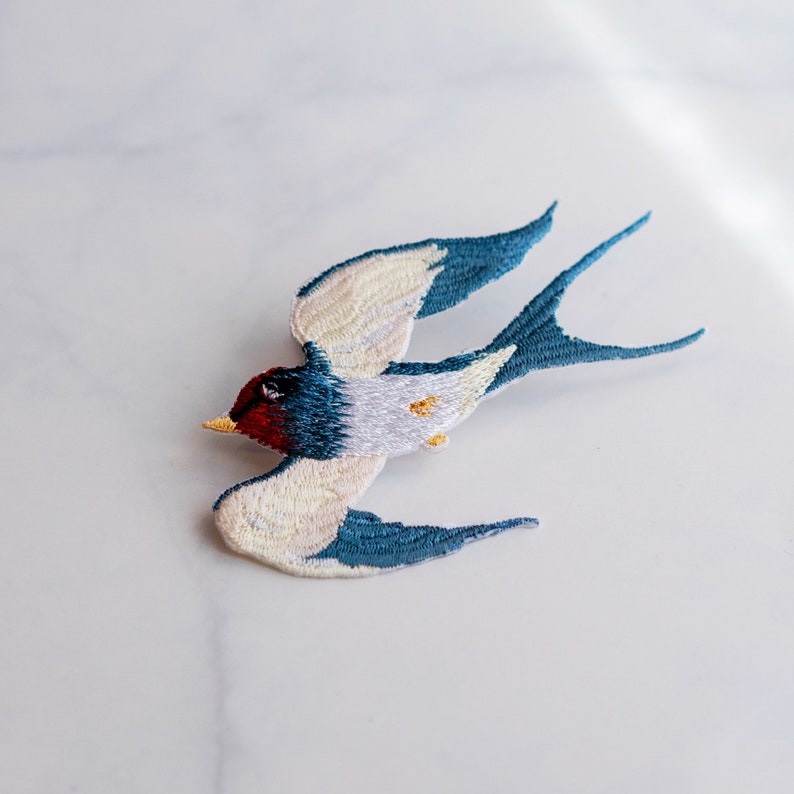 Swallow Bird Lover Patch embroidered Iron on Patchcool - Etsy