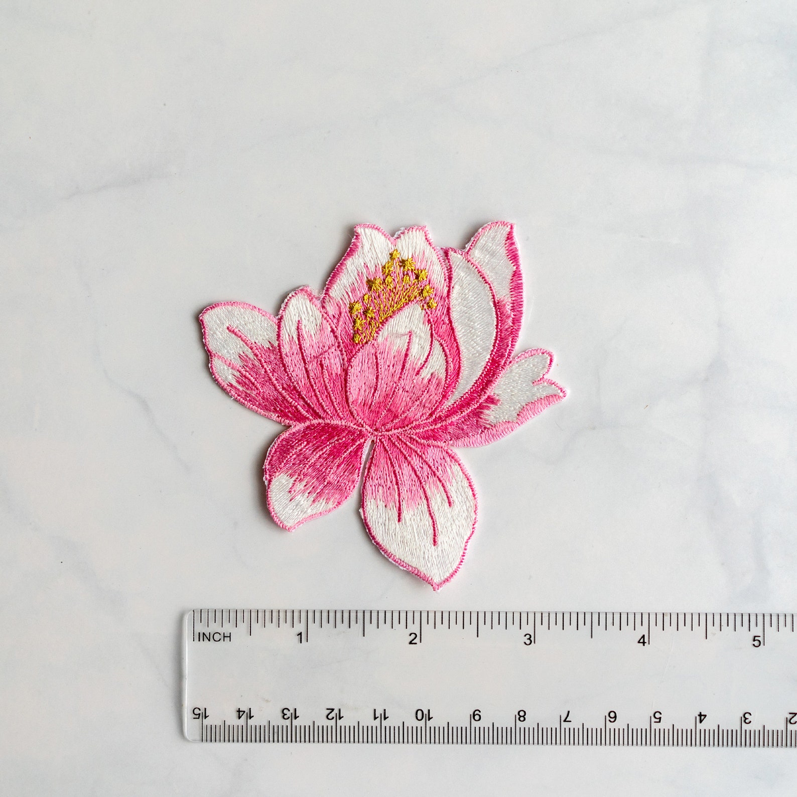 Lotus Flower Patch, Embroidered Iron on Patch,cool Patches,embroidery ...