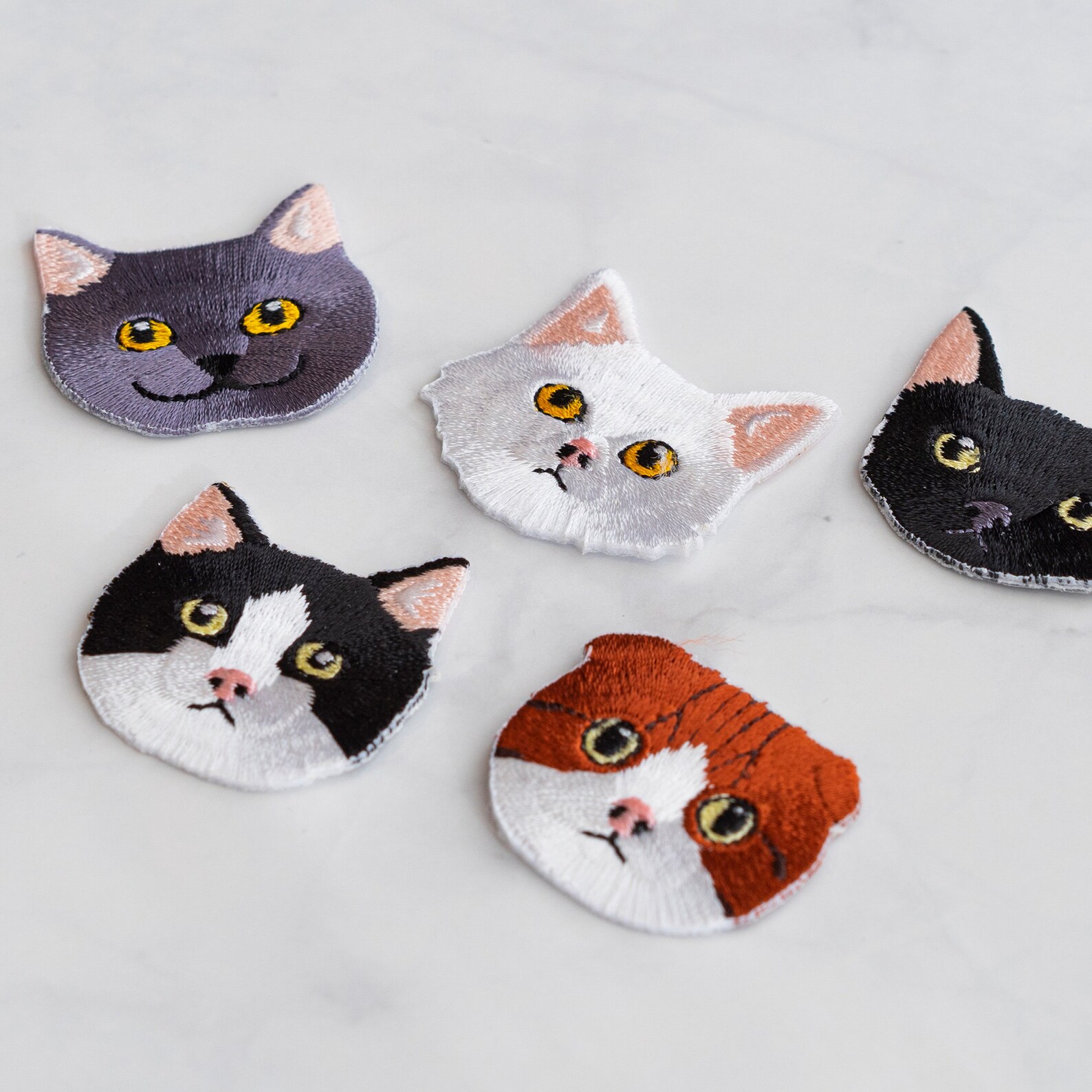 Adorable Kittens , Cats Face Patches, Embroidered Iron on Patch, Cool ...
