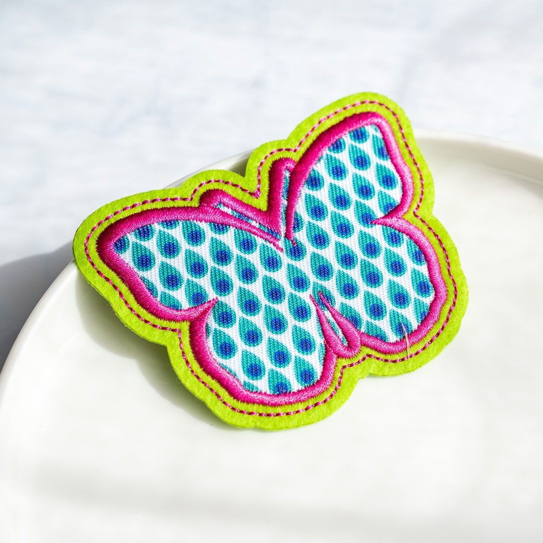 Butterfly Patch, Green Pink Butterflies, Collectable Patches, Cool ...