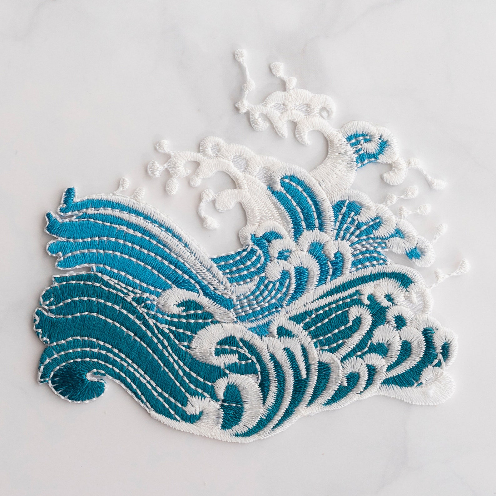 Ocean Wave, Sea Wave Patch, Cool Patch, Embroidered Iron-on Patch ...