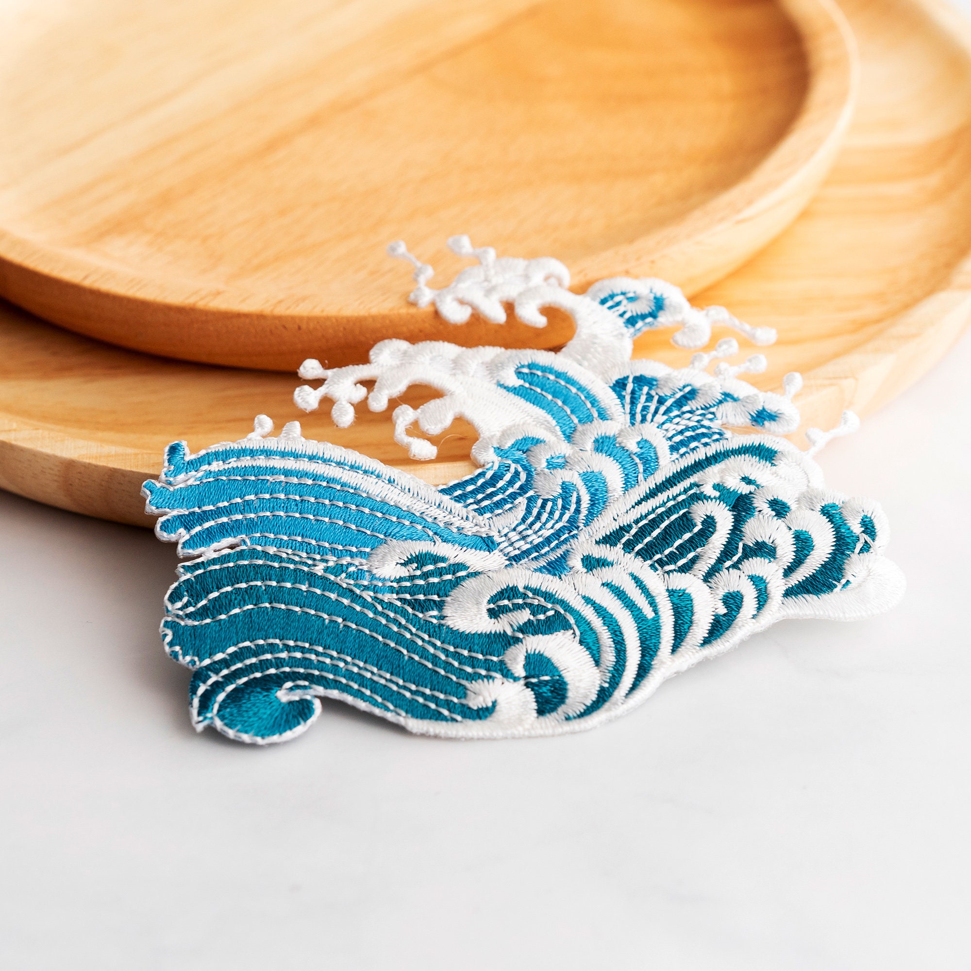 Ocean Wave Sea Wave Patch Cool Patch Embroidered Iron-on - Etsy