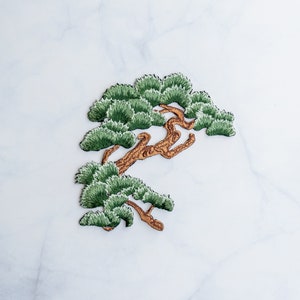 Bonsai, Potted Pine Patch, Cool Patch, Embroidered Iron-on Patch ...