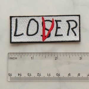 Loser Lover Embroidered Iron on Patch,cool Patches, Black and White ...