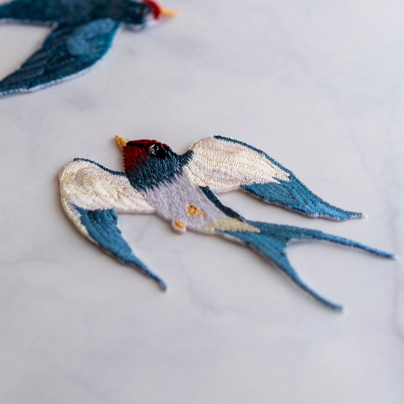Swallow Bird Lover Patch embroidered Iron on Patchcool - Etsy