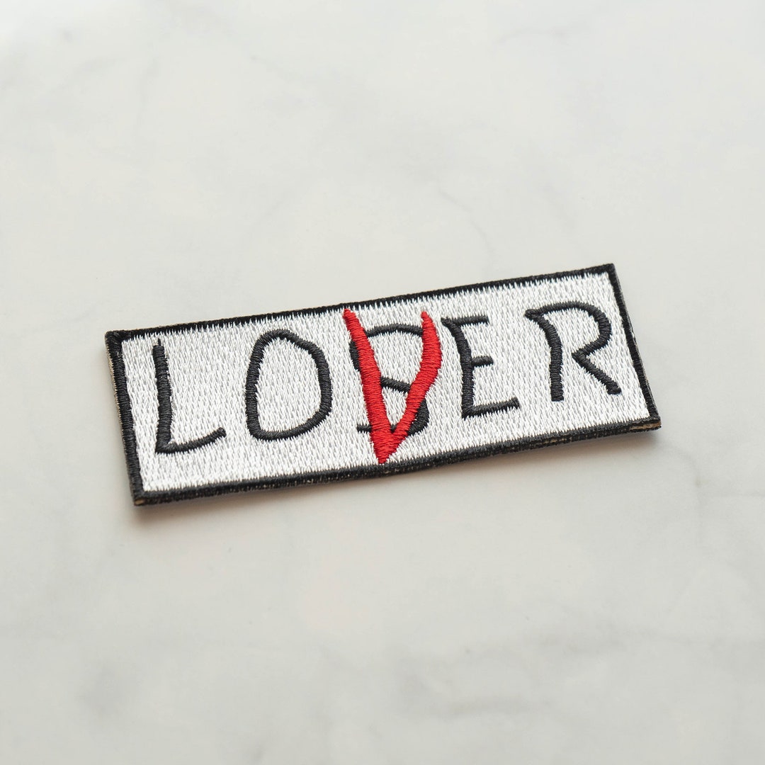 Loser Lover Embroidered Iron on Patch,cool Patches, Black and White ...