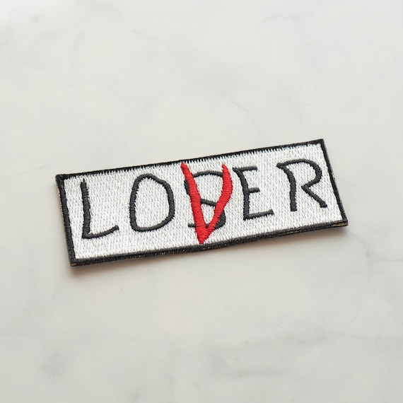 Loser Lover Embroidered Iron on Patchcool Patches Black | Etsy