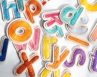 Letter Alphabet Patches Diy Sew or Iron on Patches for Jacket Bag Name ...