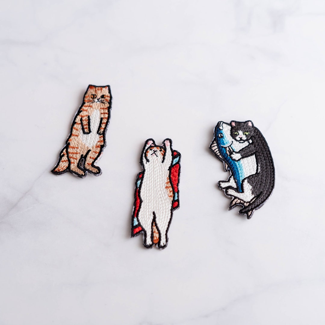 Adorable Kittens Patches, Cats Patches, Embroidered Iron on Patch, Cool ...