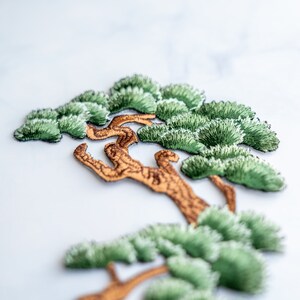 Bonsai, Potted Pine Patch, Cool Patch, Embroidered Iron-on Patch ...