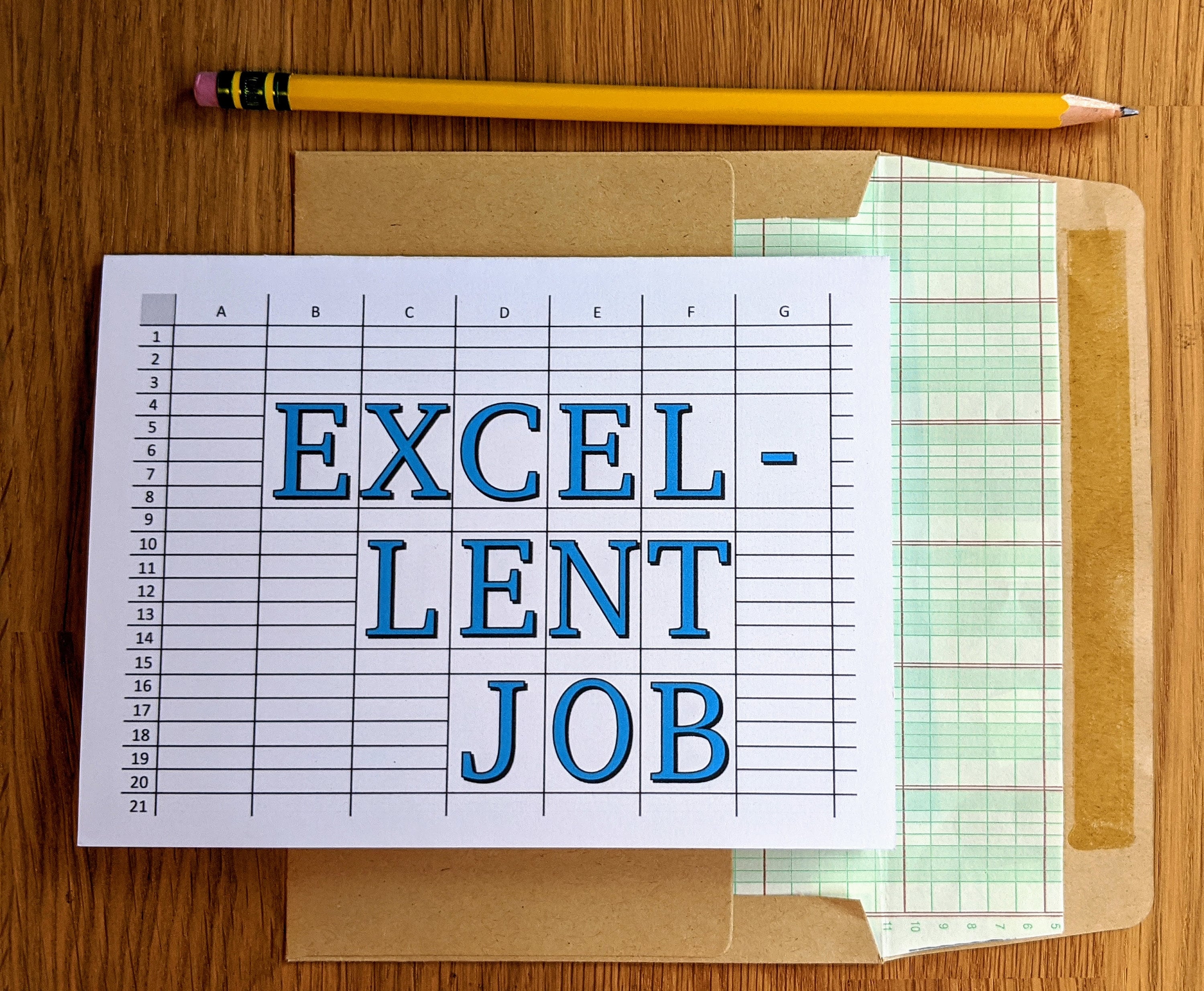 Excel-lent Job Greeting Card - Etsy