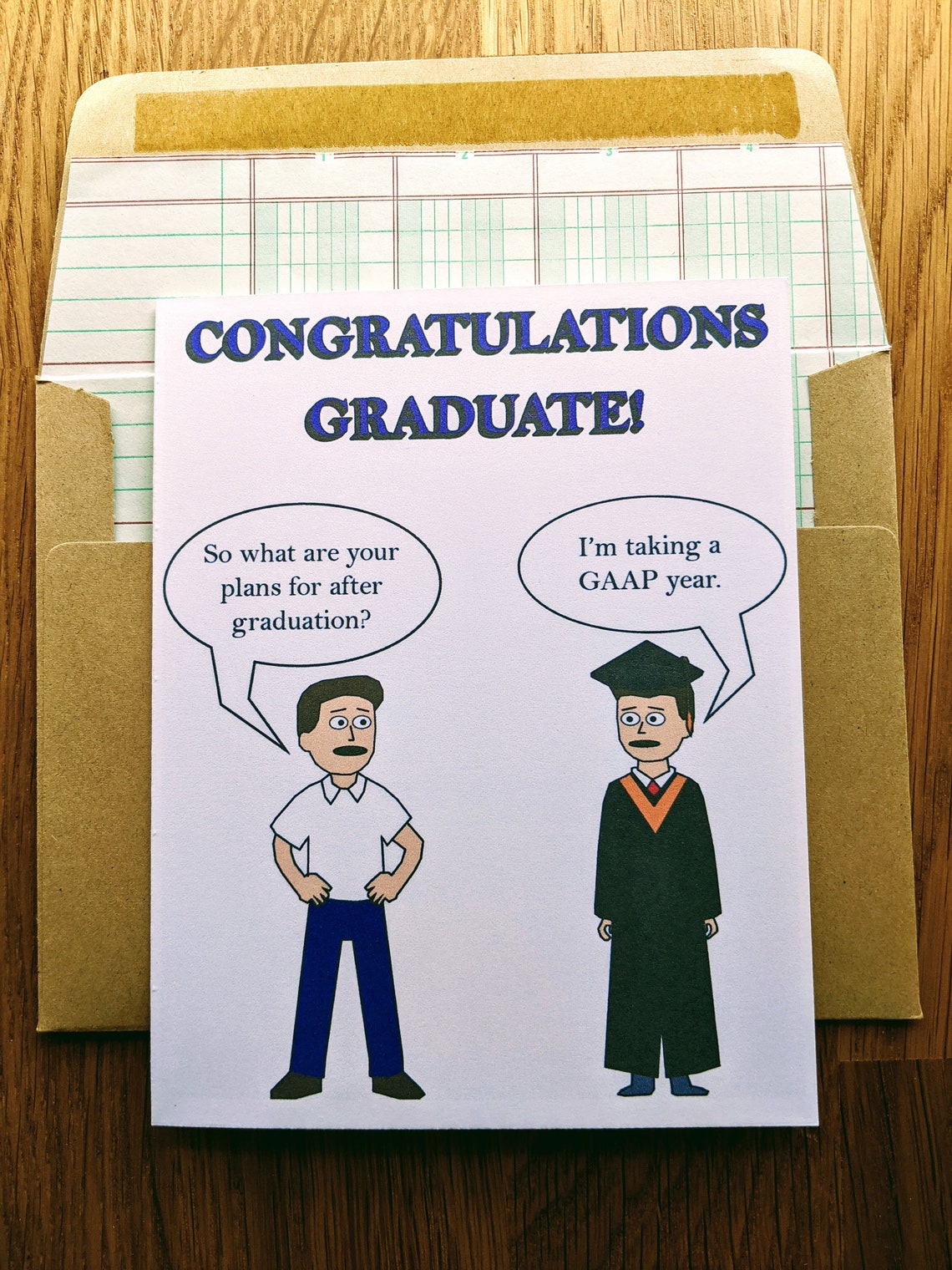 Accounting Graduation Card GAAP Year - Etsy
