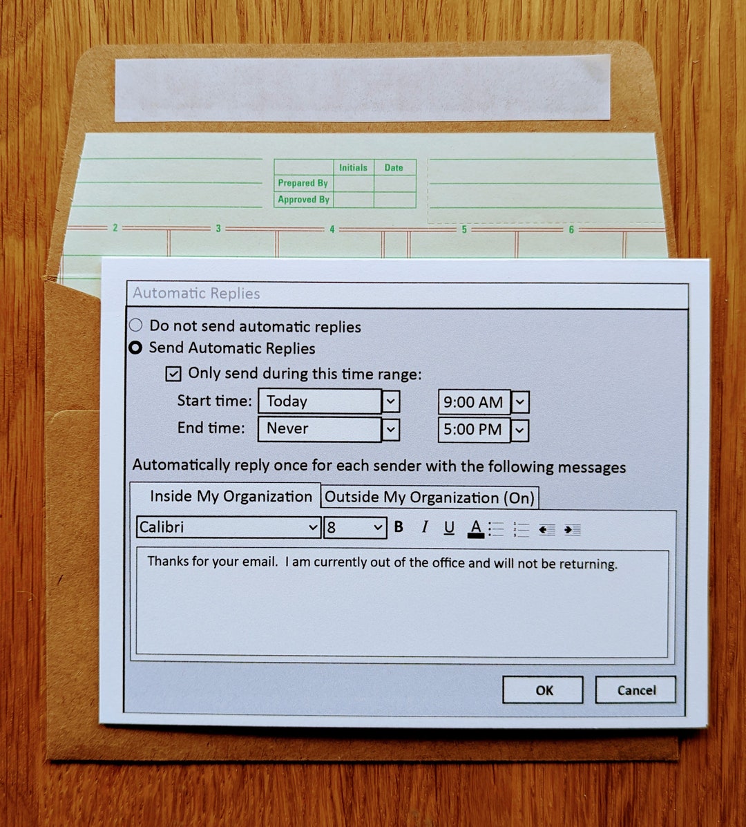 Out of Office Accounting Farewell Card - Etsy