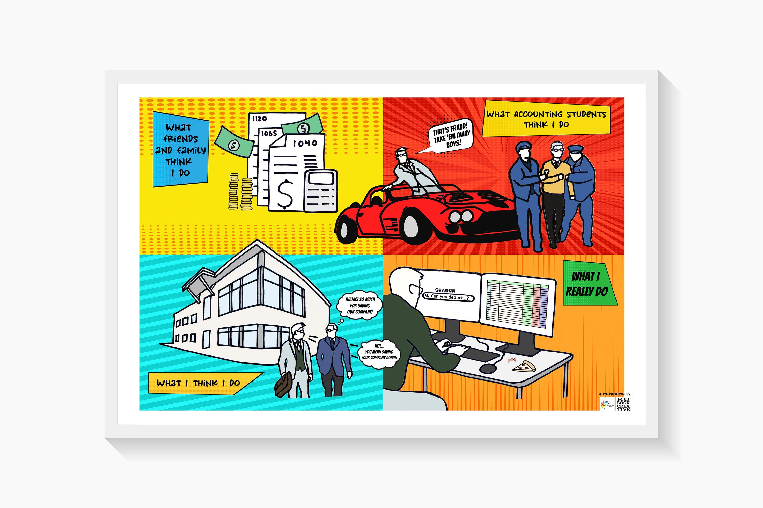 Accounting Art Print for Office Decor, Comic Poster for Accountants - Etsy