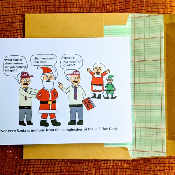 Funny Santa Card - Etsy