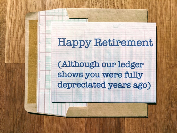 Accounting Retirement Card Fully Depreciated | Etsy