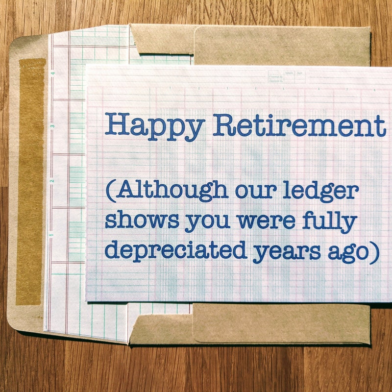 Retirement Card Accounting - Etsy