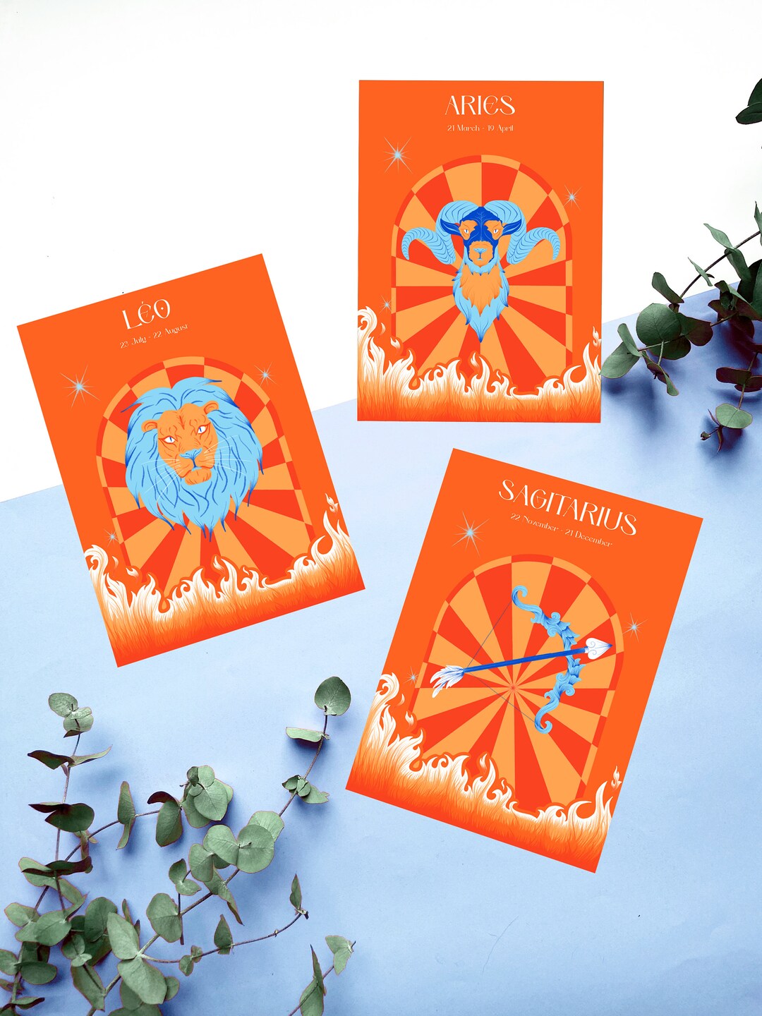 Fire Astrological Sign Poster - Etsy