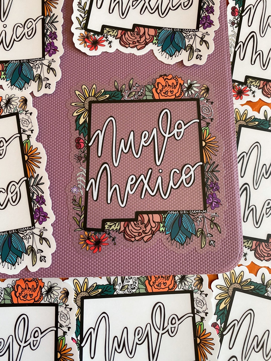 Autocollant floral Clair Nuevo Mexique - Etsy France