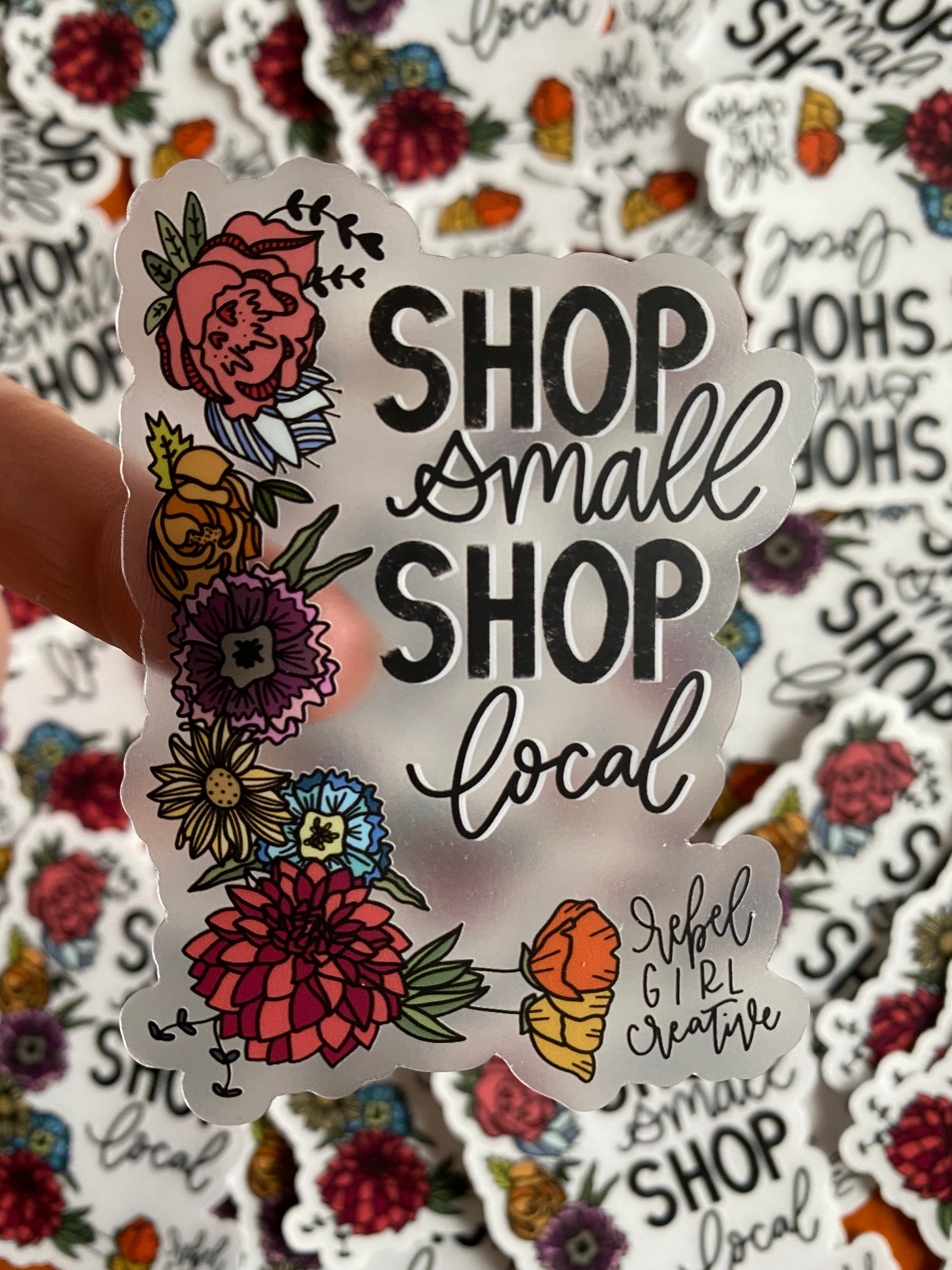 Shop Small Shop Local Clear Sticker - Etsy UK