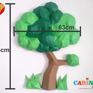 Tree Wall Decor Papercraft Low Poly - Etsy