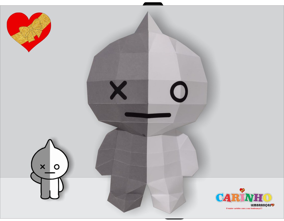 Van BT21 Papercraft Low Poly - Etsy
