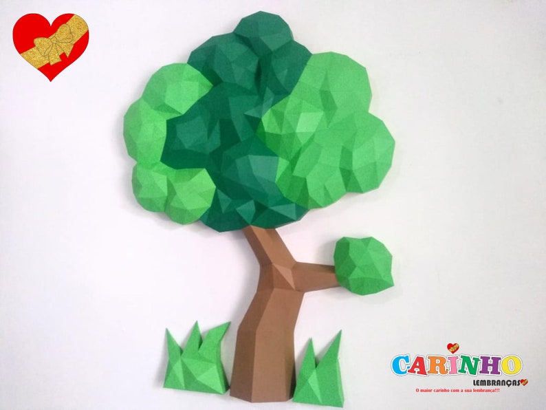Tree Wall Decor Papercraft Low Poly - Etsy