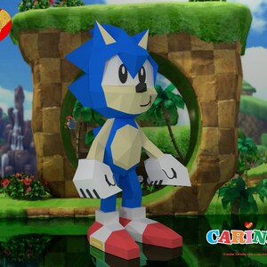 Sonic Papercraft Low Poly - Etsy Canada