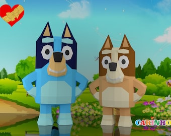 Bluey Papercraft Origami - Etsy UK