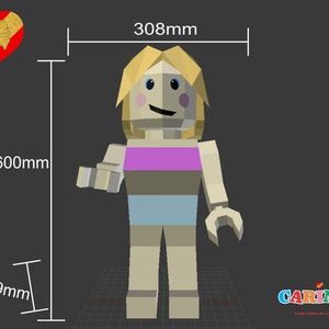Roblox Girl Low Poly Papercraft - Etsy
