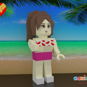 Roblox Girl Low Poly Papercraft - Etsy