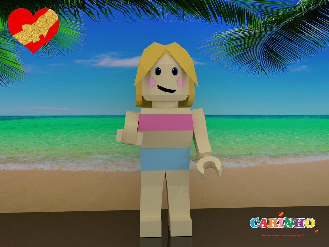 Roblox Girl Low Poly Papercraft - Etsy