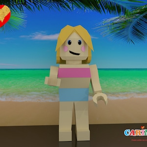 Roblox Girl Low Poly Papercraft - Etsy