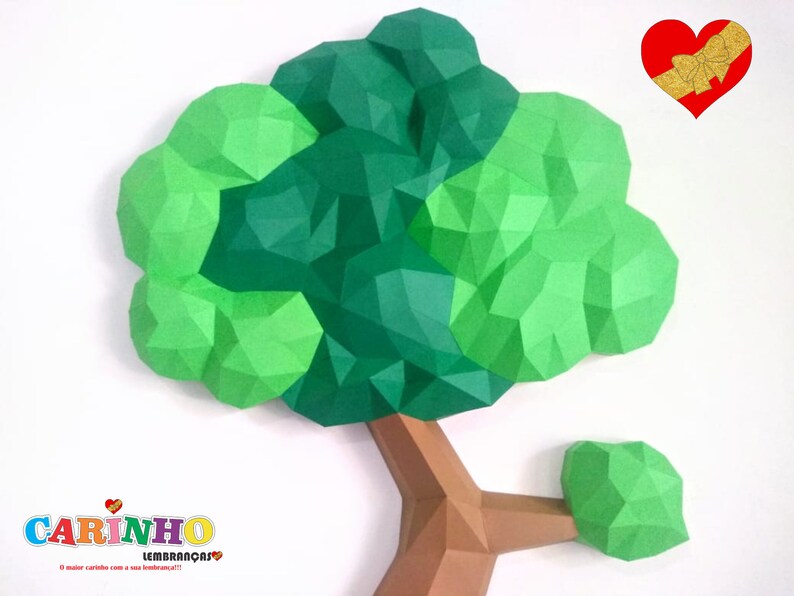 Tree Wall Decor Papercraft Low Poly - Etsy