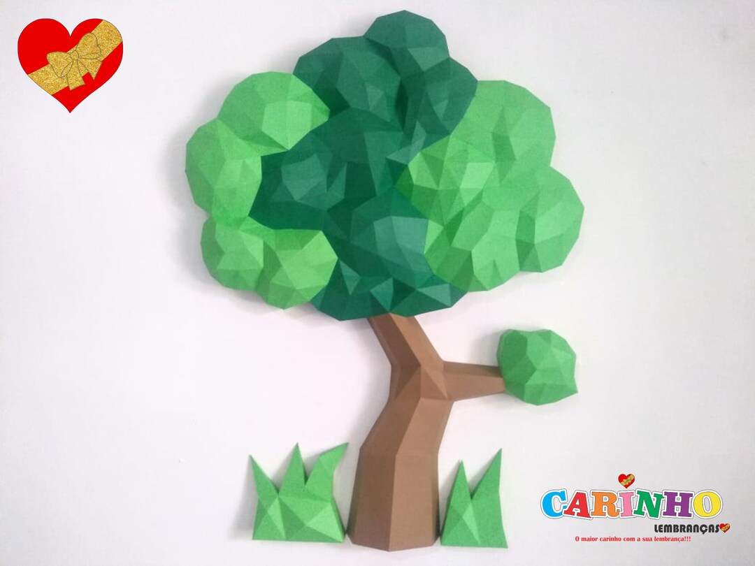 Tree Wall Decor Papercraft Low Poly - Etsy
