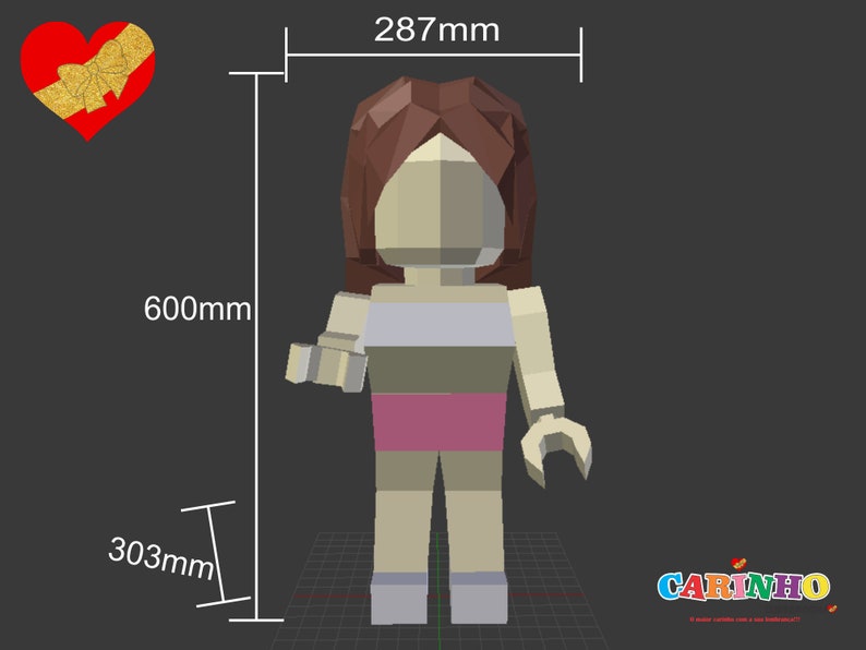 Roblox Girl Low Poly Papercraft - Etsy