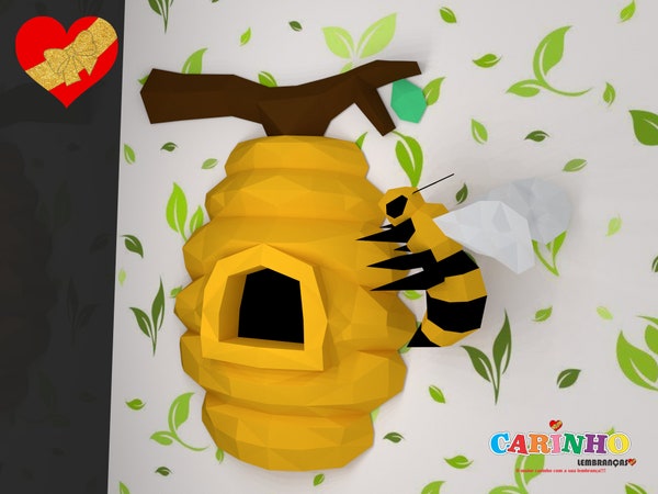 3D Bee Papercraft Template - Etsy Canada