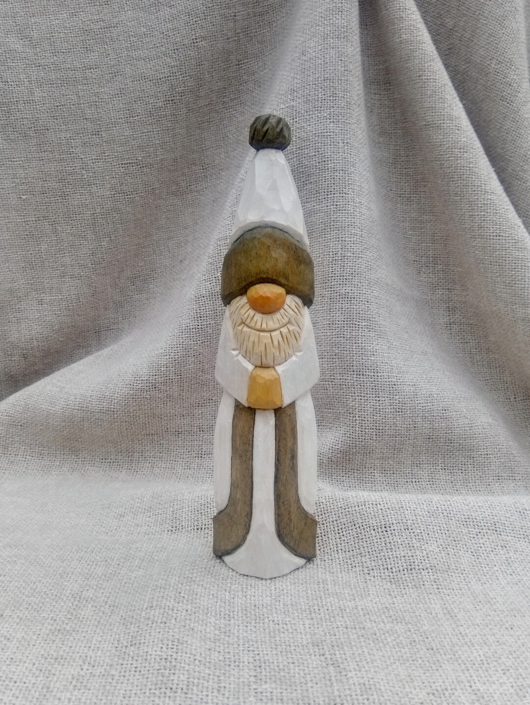 Wood Carving - Hand Carved Simple Santa Figure - Whittling Santa Claus ...