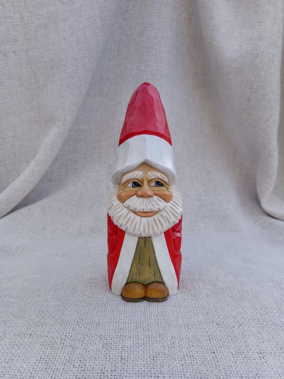 Wood Carving - Hand Carved Wood Elf - Christmas Carving Gifts - Wooden ...