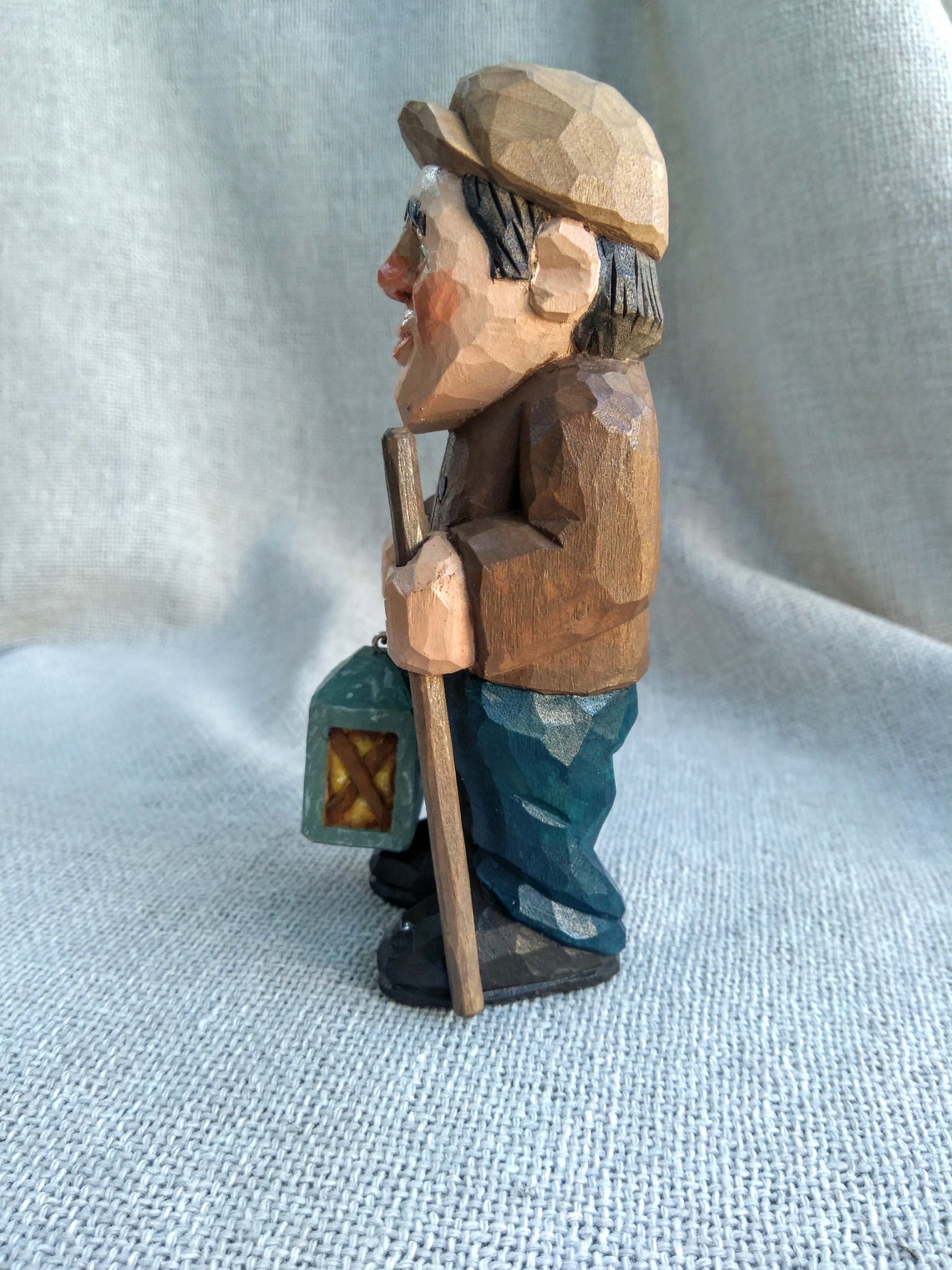 Wood Carving - Hand Carved Wood Character - Carve a Man - Whittling ...