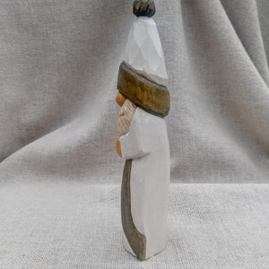 Wood Carving - Hand Carved Simple Santa Figure - Whittling Santa Claus ...