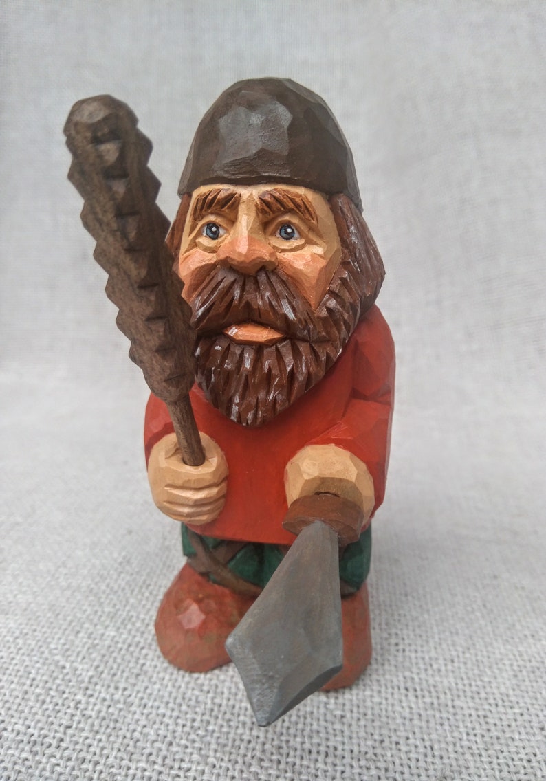 Wood Carving Viking Hand Carved Wooden Viking Figure - Etsy