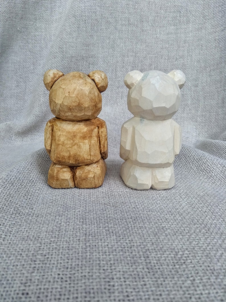 Wood Carving - Couple Bears - Wood Whittling Bears Family - Teddy Bears ...