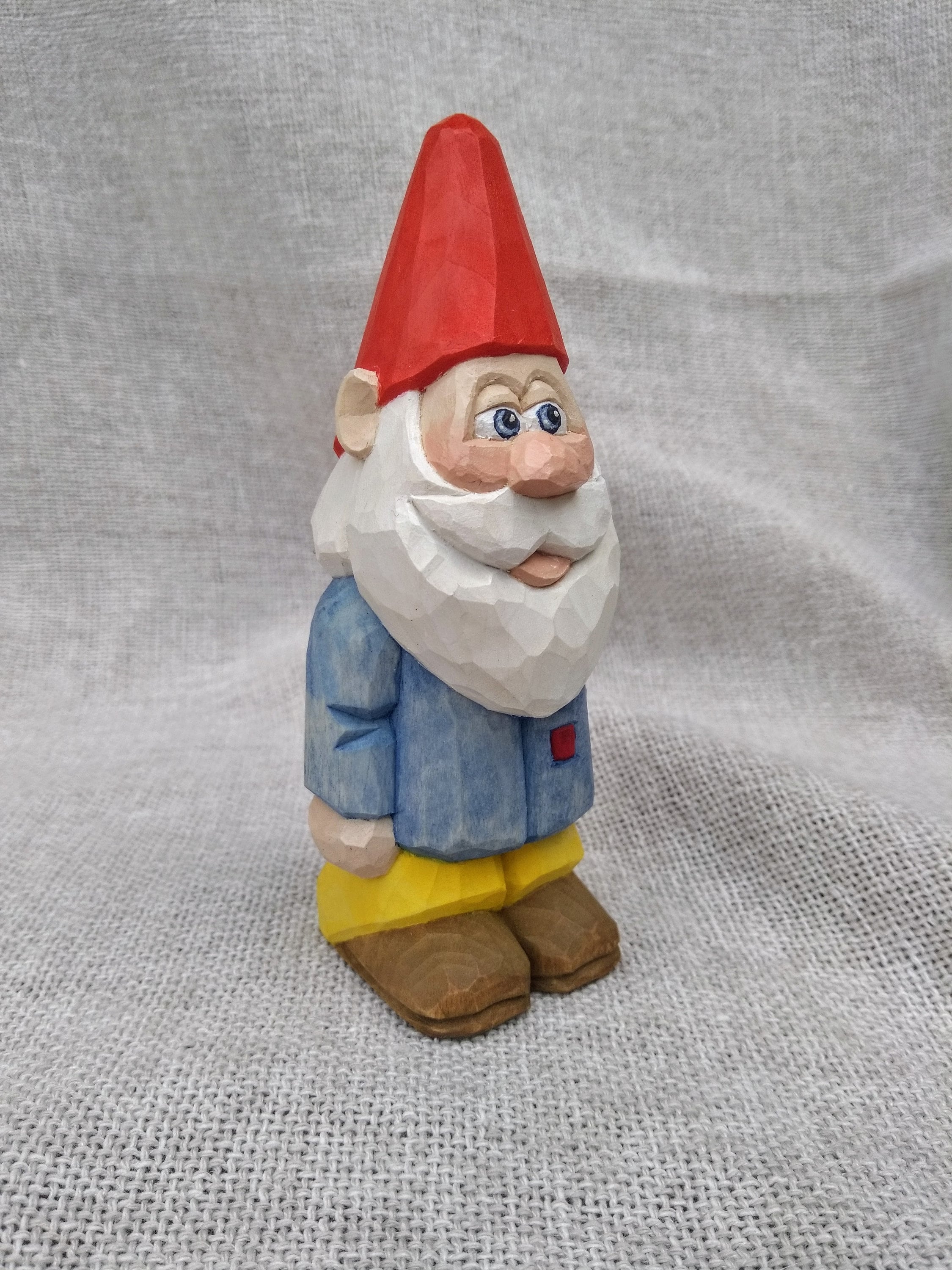 Wood Carving Hand Carved Gnome Figurine Wooden Gnome - Etsy