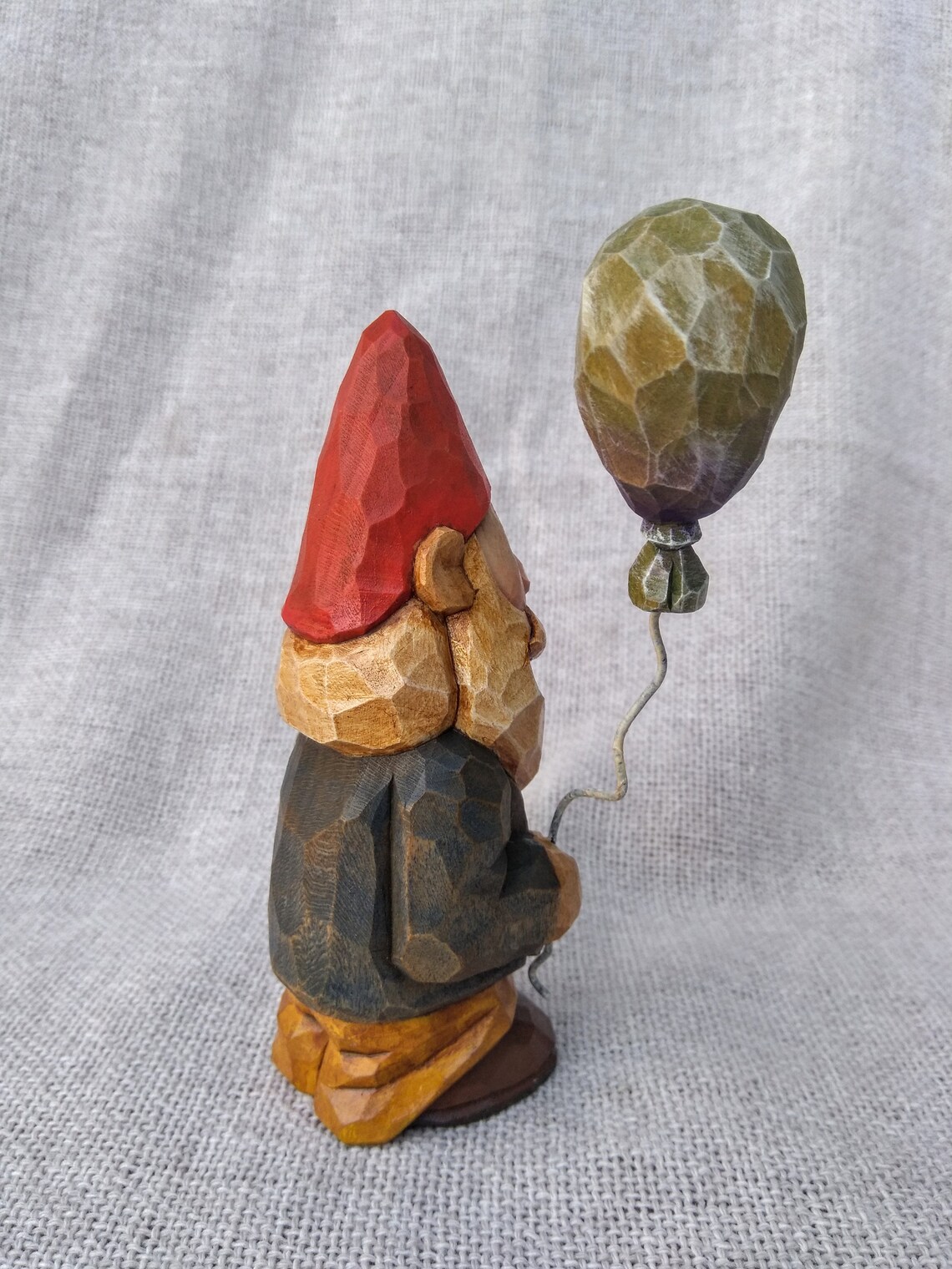 Wood Carving Hand Carved Gnome Figurine Valentine's - Etsy