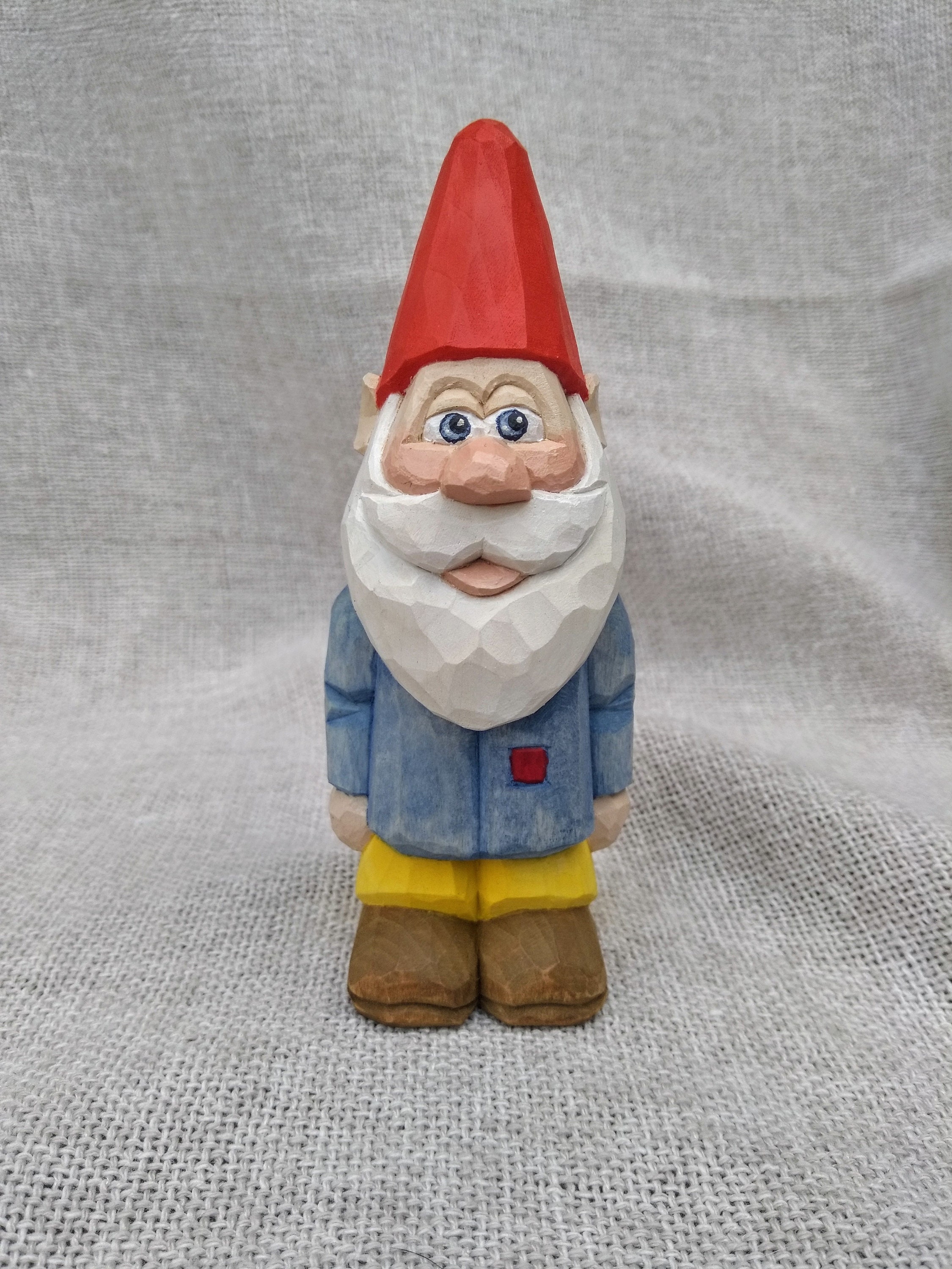 Wood Carving Hand Carved Gnome Figurine Wooden Gnome - Etsy