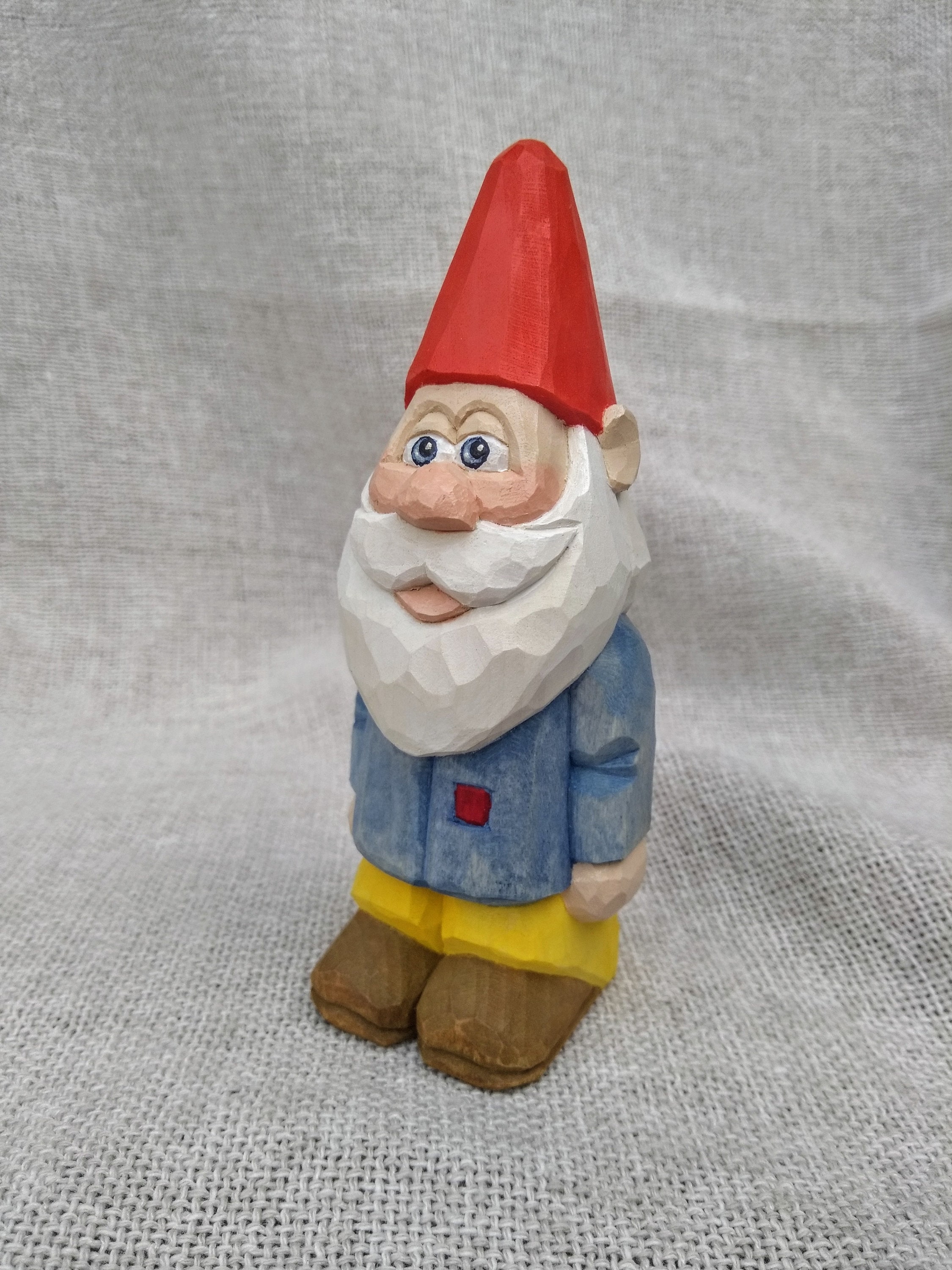 Wood Carving Hand Carved Gnome Figurine Wooden Gnome - Etsy