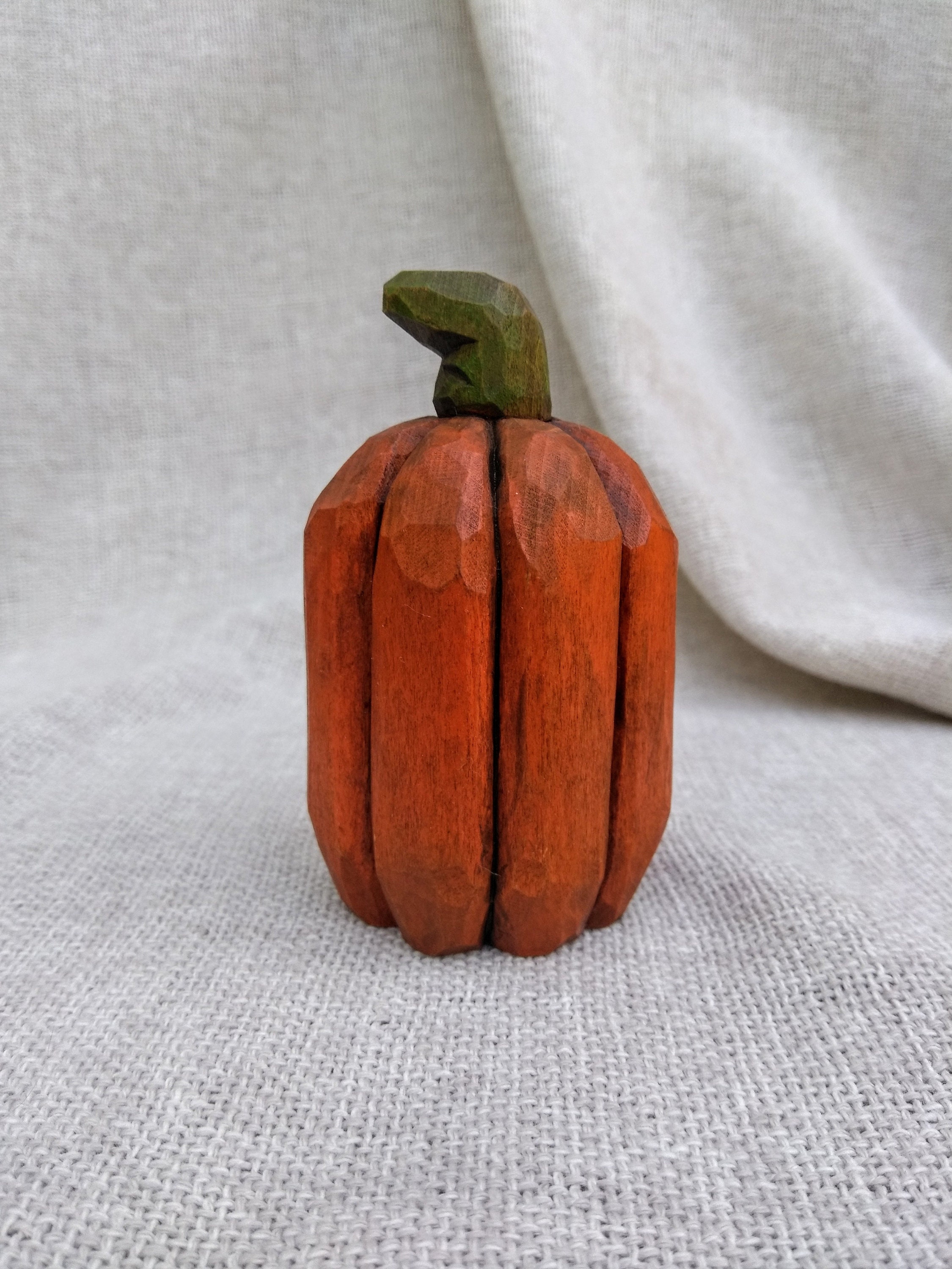 Wood Carving Hand Carved Halloween Pumpkin Head Figurine - Etsy